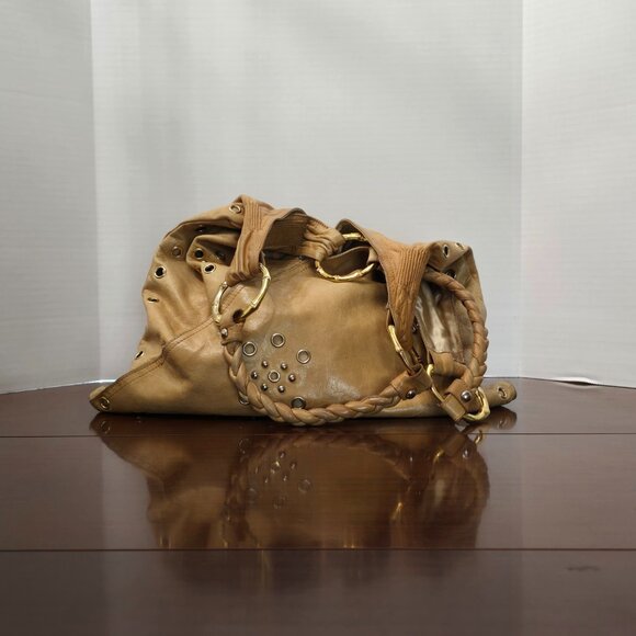 Bags | Cache Leather Hobo Bag | Poshmark